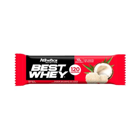 Barra De Proteína Atlhetica Best Whey Nutrition S Adição De Açúcar