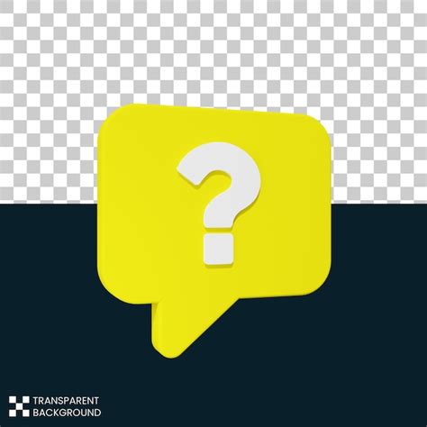 Icône Dinformation Jaune 3d Avec Rendu De Point Dinterrogation Psd