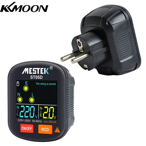 Kkmoon 30 250v Portable Digital Socket Tester Detector Rcd Voltage