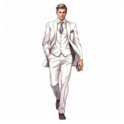 Premium Ai Image Arafed Image Of A Man In A White Suit And Tie