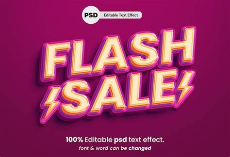 Premium Psd Flash Sale Editable D Text Effect