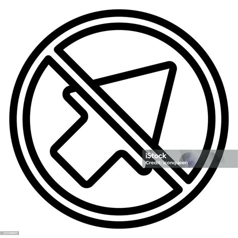 목적지 위쪽 화살표 금지 라인 아이콘 금지 요소 개념 벡터 그래픽입니다 방향 탐색 흰색 배경 스타일 모바일 또는 디자인에 금지 된 기호 0명에 대한 스톡 벡터 아트 및 기타