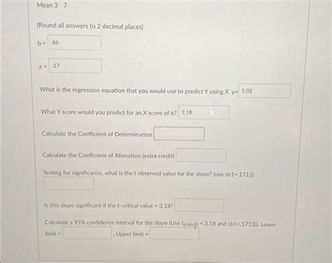 solved round all answers to 2 decimal places round all