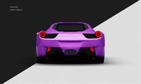 Premium Psd Isolated Realistic Metallic Purple Mid Front Engine Coupe