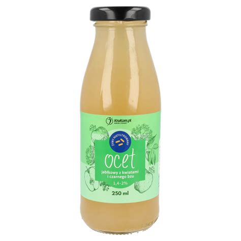 Ocet Jabłkowy Z Kwiatami Czarnego Bzu 250ml Krukam Zdrowa Żywność