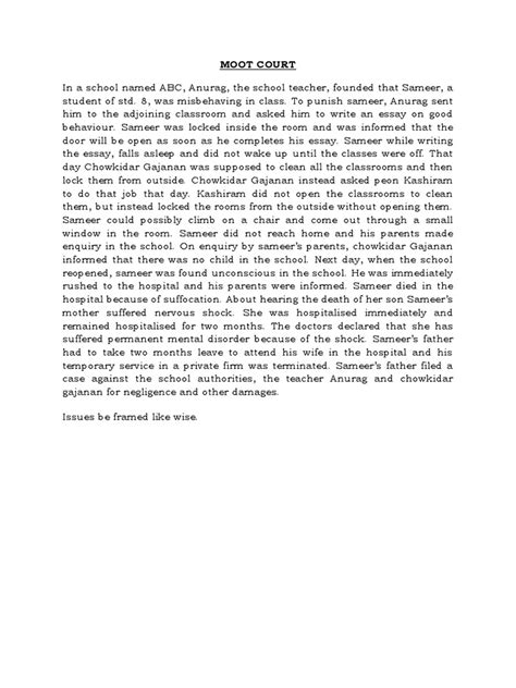 Moot Court Problem 2 Pdf