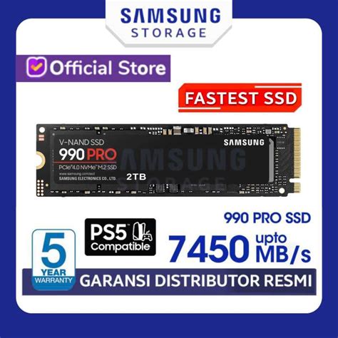 Promo Samsung Ssd 990 Pro 1tb 2tb M2 Pcie Gen 4 Nvme 20 M2 Internal