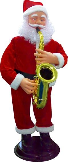 Animated Musical Dancing Santa Playing Sexphone Led Camping Lantern And Camping