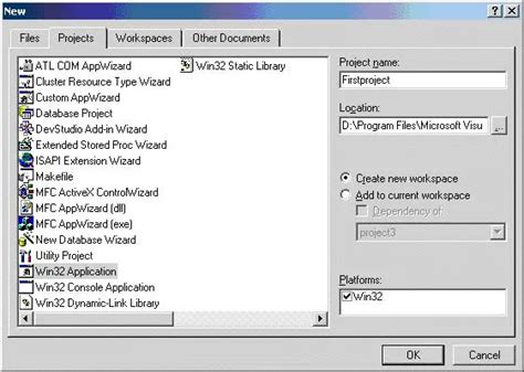 Want To Create New Win 32 Application Techyv Com