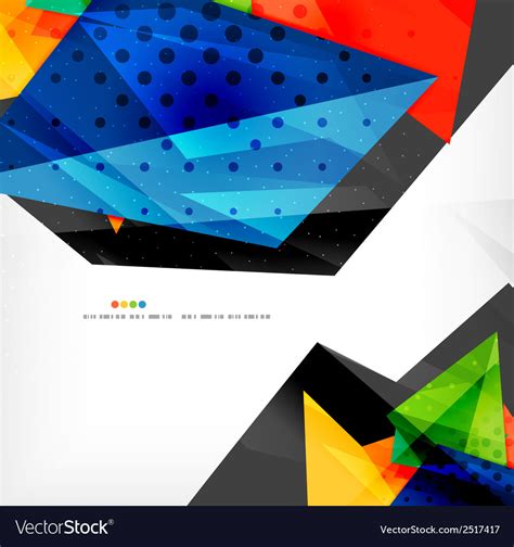 Abstract Colorful Overlapping Composition Vector Image