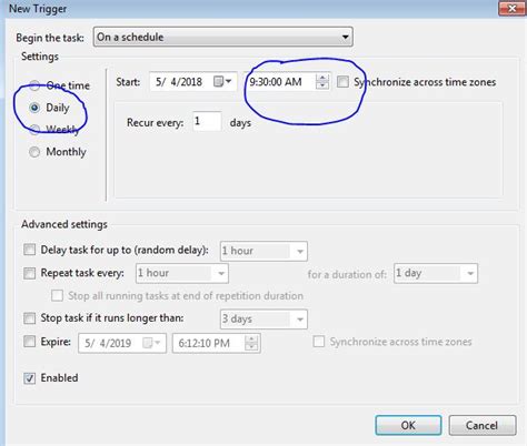 Windows Run The Task Scheduler Once A Day But Not Hourly Intervals Stack Overflow