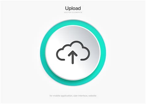 Premium Vector 3d Upload Button Icon Uploading Icon Up Arrow Bottom