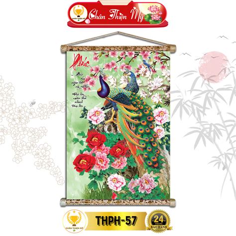 Tranh Thư Pháp ChÂn ThiỆn MỸ Tranh Vải Treo Tường Phủ Kim Sa 40x60cm