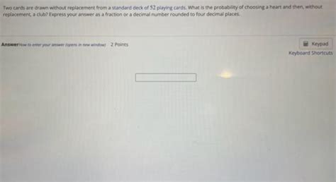 Solved Two Cards Are Drawn Without Replacement From A Chegg