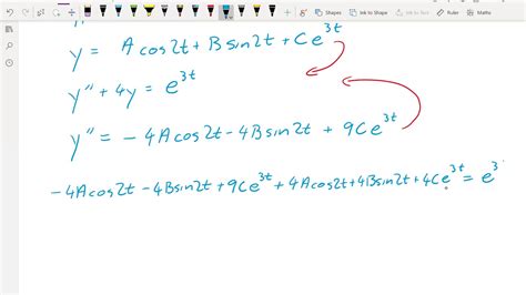 Second Order Inhomogeneous Exponential Rhs Youtube