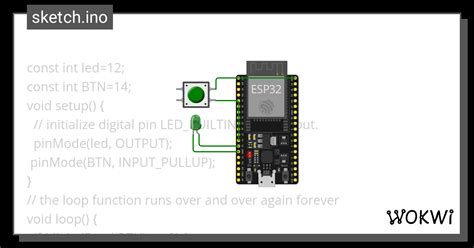 Button Pullup Wokwi Esp32 Stm32 Arduino Simulator