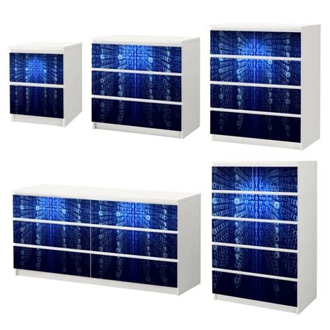 Αυτοκόλλητο Συρταριέρας Binary Computer Code Sticky
