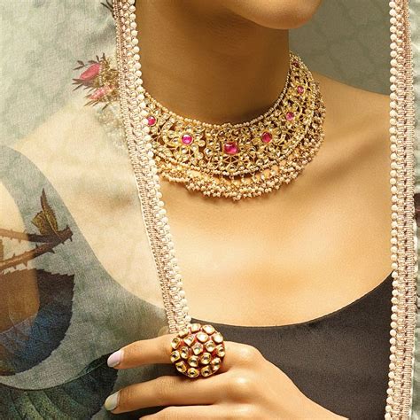 Polki Necklace Set South India Jewels