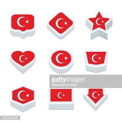 Tunisia Flags Icons And Button Set Nine Styles Stock Vector Royalty