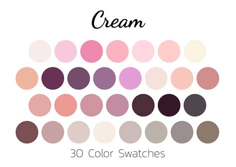 Color Palette Color Swatches Cream Graphic By Rujstock Creative Fabrica