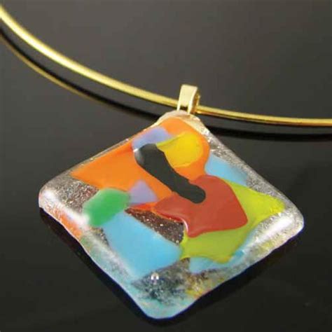 Free Fused Confetti Pendant Project Guide Fused Glass Fused Glass