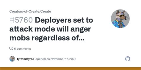 Deployers Set To Attack Mode Will Anger Mobs Regardless Of Ignore