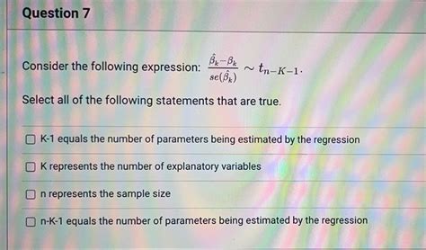 Solved Consider The Multivariate Regression Equation