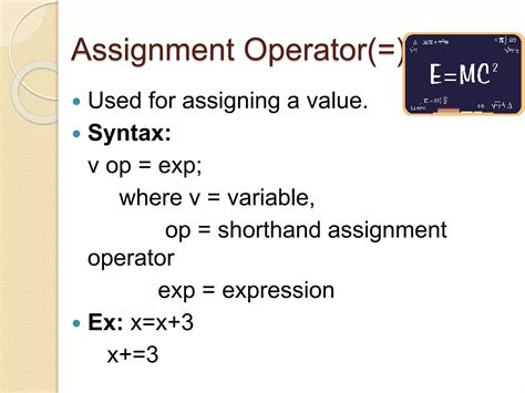 operators and expressions in c language pptx