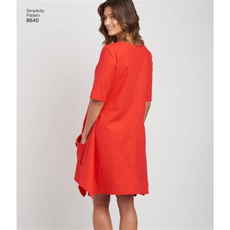 Simplicity 8640 Womens Plus Size Dress Or Tunic Sewing Patterns