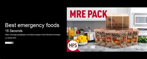 Best Emergency Foods