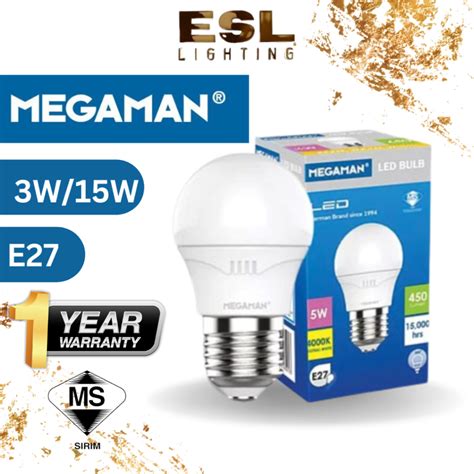 Esl Lighting Megaman Led Bulb Light W W W W W W Energy Saving Warmwhite Coolwhite