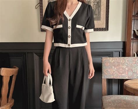 리리앤코 1천장 돌파 무료배송 로디버니 배색 트위드 밴딩 와이드 투피스 세트 여름 신상 썸머룩 데일리룩 격식룩 하객룩 페미닌룩 팬츠 하의 상의 자켓 여름자켓