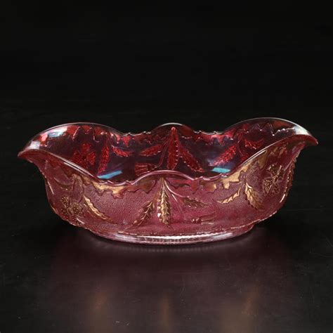 Viking New Martinsville Flower Basket Cake Plate With Glassware
