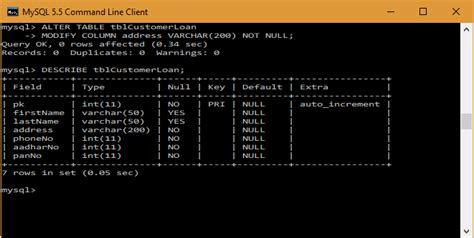 Mysql Alter Table Add Drop And Modify Column