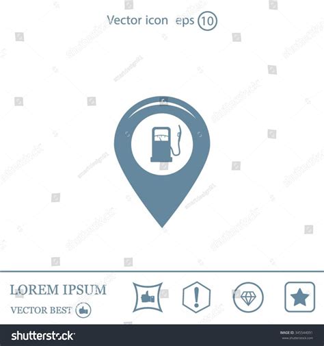 Map Pointer With Gas Station Icon Vector Royalty Free Stock Vector Avopix