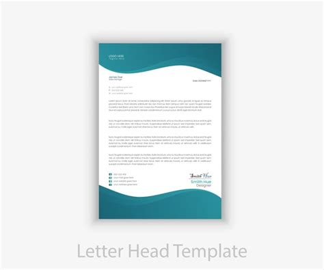 현대 기업 서신 디자인 템플릿 프리미엄 벡터