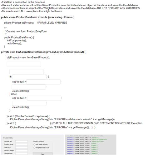 Solved A Data Access Class Associated With The Product Class