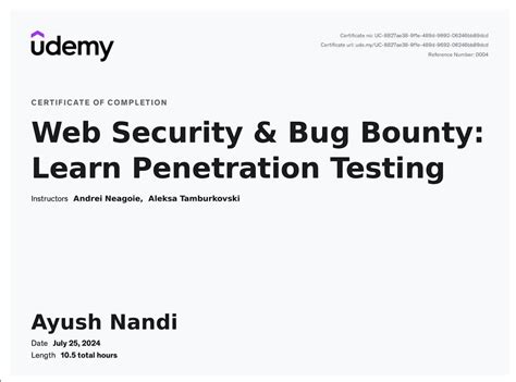 Ayush Nandi On Linkedin Udemy Penetrationtesting Bugbounty Websecurity Cybersecurity…