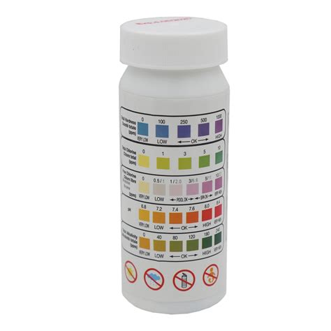 5 In 1 Ph Test Strips Total Hardness Free Chlorine Bromine Total