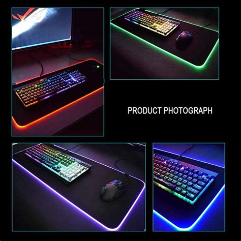 Mousepad para gaming RGB extra grande y con 14 modos de iluminación a ...
