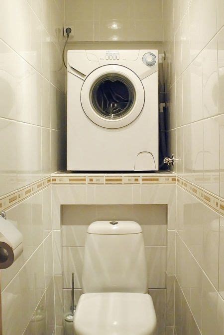 Стиральная машина над унитазом House Bathroom Designs Toilet Design
