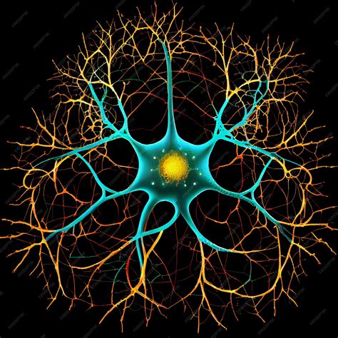 Premium Ai Image Neurons Cells Close Up Abstract Background Neural
