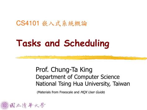 Ppt Cs4101 嵌入式系統概論 Tasks And Scheduling Powerpoint Presentation Id