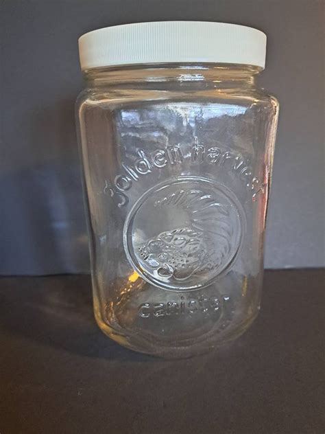 Golden Harvest Glass Canister Etsy