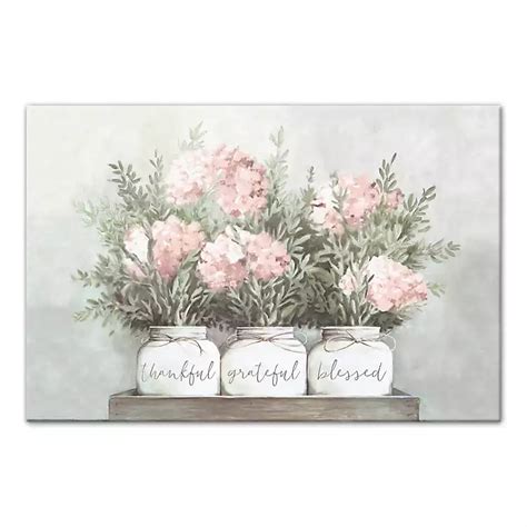 Floral Mason Jars Canvas Art Print Kirklands Home