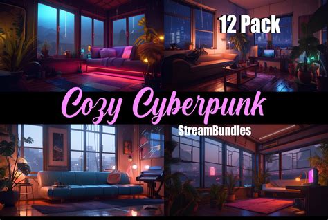 12x Vtuber Backgrounds For Streaming Cozy Cyberpunk Rooms Vtuber