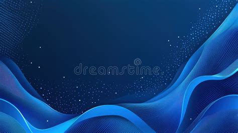 Abstract Blue Wave With Particles On Dark Background Stock Illustration Illustration Of Energy