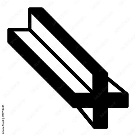 Welded Steel Beam Bar X Shape Concept Vector Icon Design Arc Welding