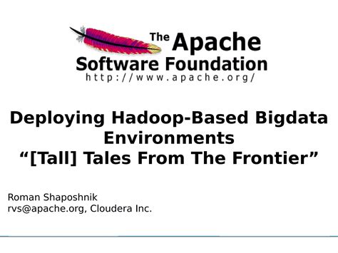 Deploying Hadoop Based Bigdata Environments Ppt