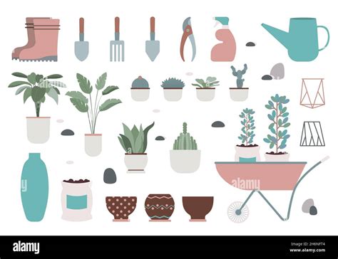 Home Garden Vector Icons Set In Flat Design Stock Vector Image And Art